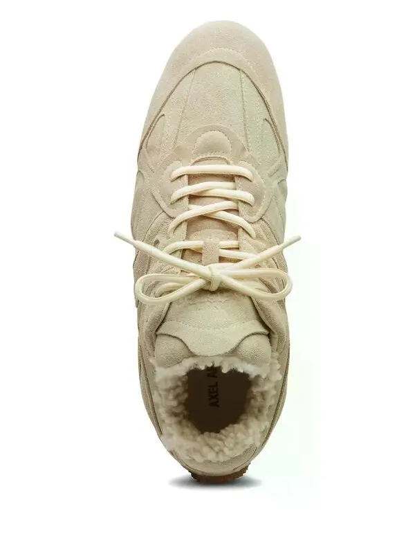 Axel Arigato Slow Shearling Runner Sneakers - Neutrals