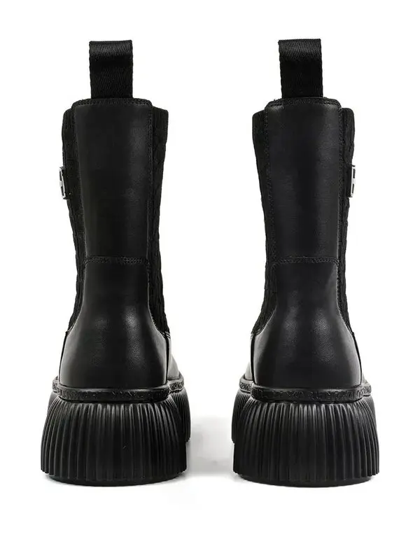 Karl Lagerfeld Ribbed Platform Boots