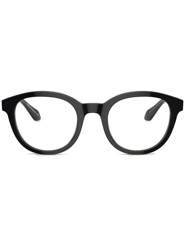 Giorgio Armani Round-frame Glasses - Black