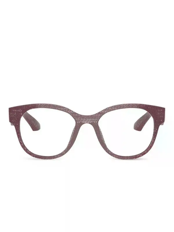 ALAIN MIKLI Pointillé Rectangle Glasses - Red