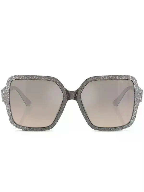 JIMMY CHOO Square Frame Glitter Sunglasses