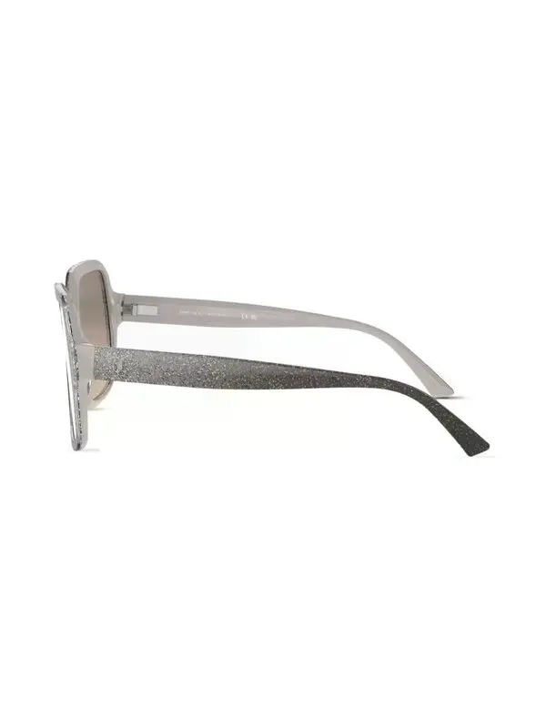 JIMMY CHOO Square Frame Glitter Sunglasses