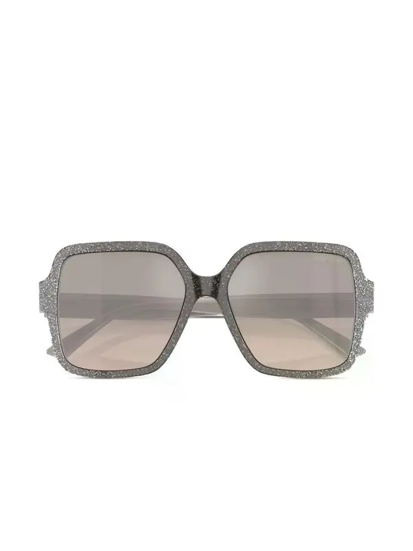 JIMMY CHOO Square Frame Glitter Sunglasses