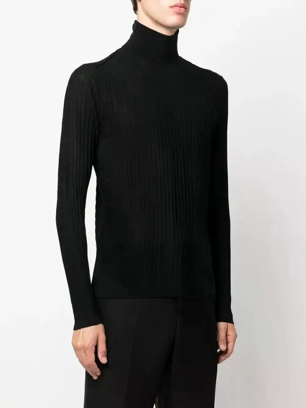 BALLANTYNE Ribbed-knit Roll Neck Sweater