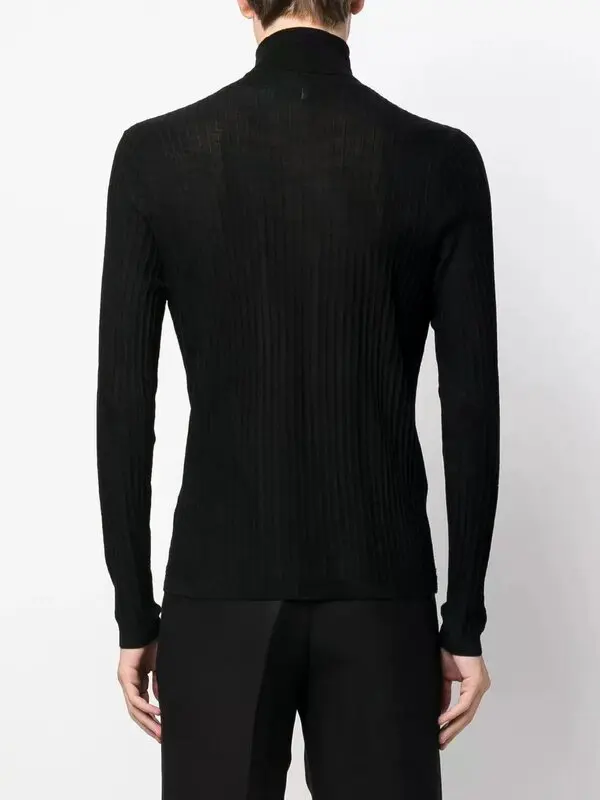 BALLANTYNE Ribbed-knit Roll Neck Sweater