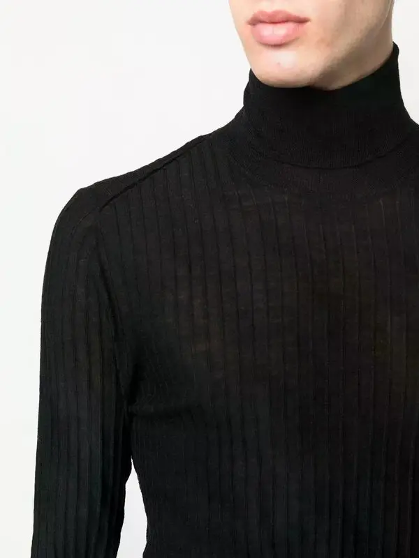 BALLANTYNE Ribbed-knit Roll Neck Sweater