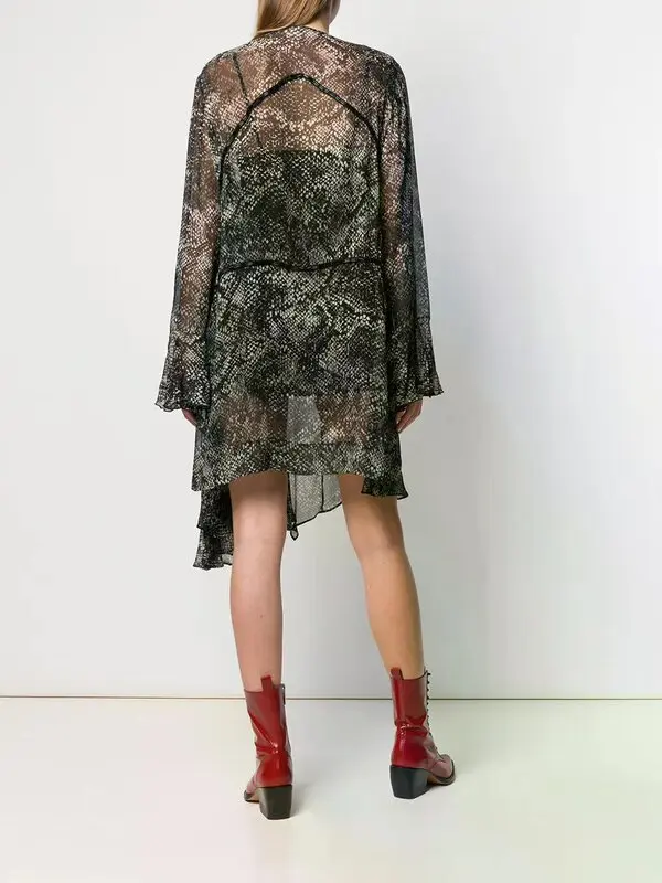 GIACOBINO Snake Print Mini Dress