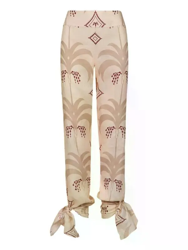 Johanna Ortiz Tie Detailed Trousers - Neutrals