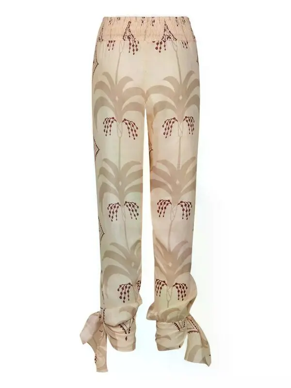 Johanna Ortiz Tie Detailed Trousers - Neutrals