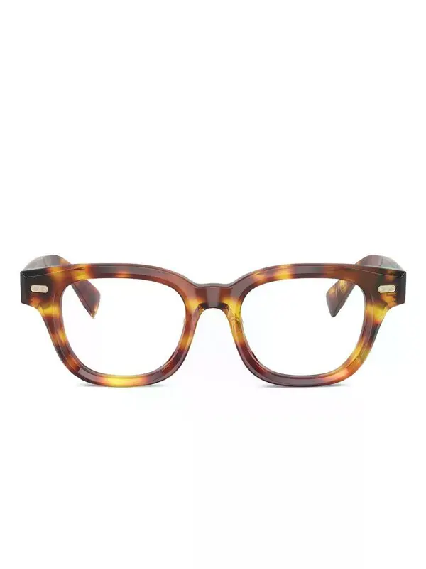 Brunello Cucinelli Tortoiseshell Square Frame Glasses