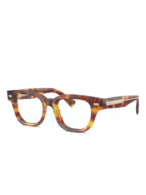 Brunello Cucinelli Tortoiseshell Square Frame Glasses