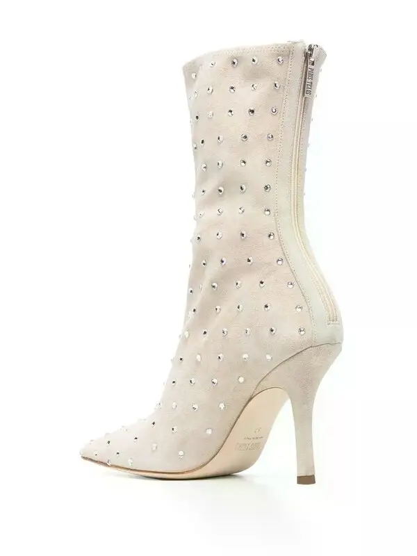 Paris Texas Rhinestone-embellished Suede Boots