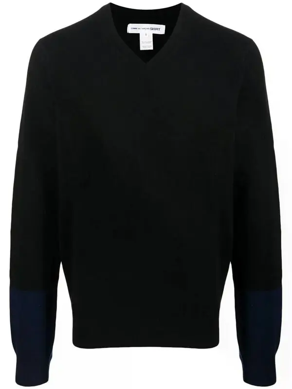 Comme Des Garçons V-neck Long-sleeve Jumper