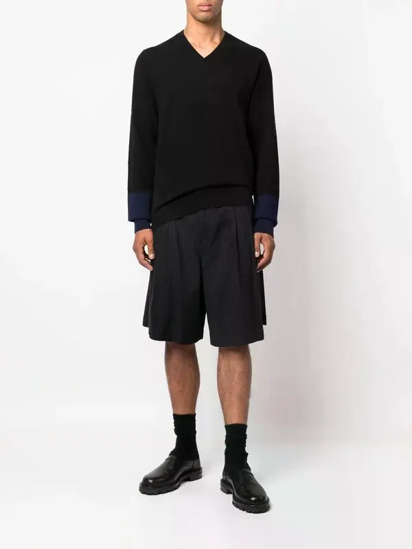 Comme Des Garçons V-neck Long-sleeve Jumper