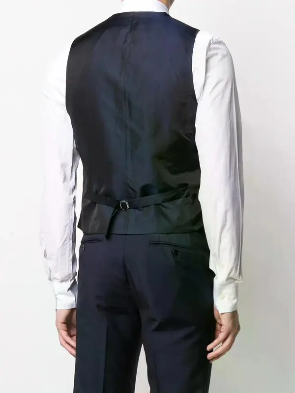 DELL'OGLIO V-neck Single-breasted Waistcoat