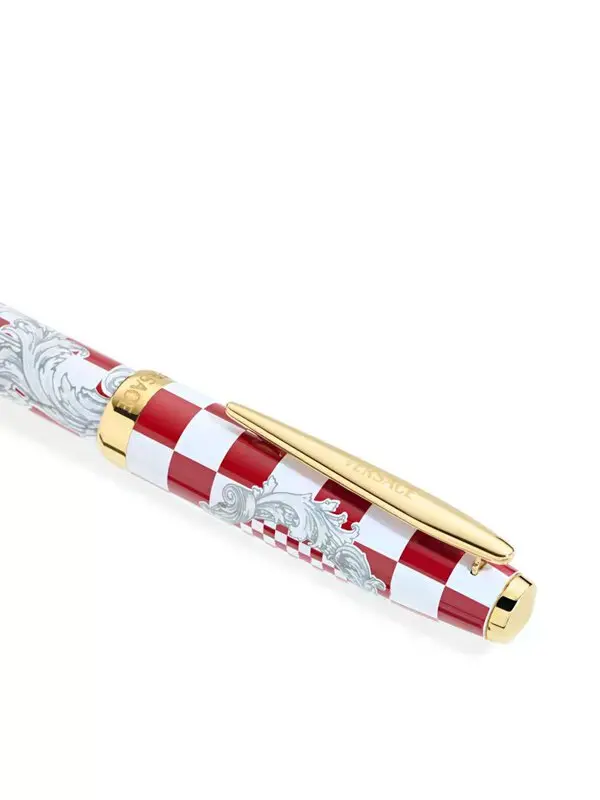 Versace Roller Baroque Check-pattern Pen