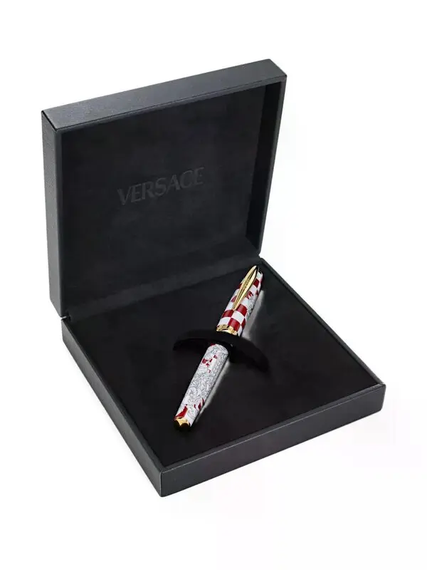 Versace Roller Baroque Check-pattern Pen
