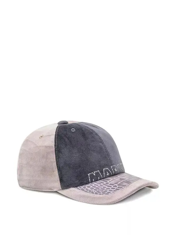 Marni Logo-embroidered Baseball Cap - Grey