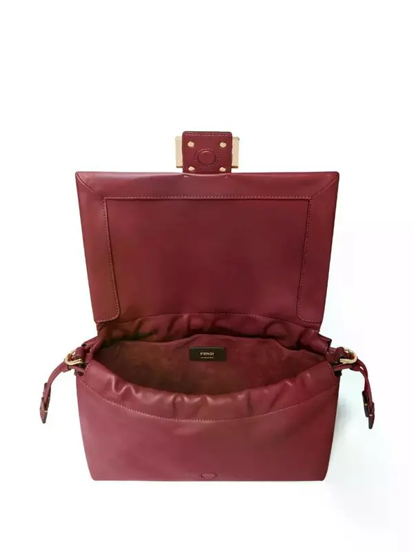Fendi Medium Mamma Baguette Ff-buckle Tote Bag - Red