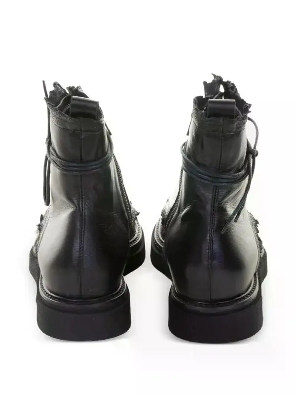 LORENA PAGGI Leather Lace-up Ankle Boots