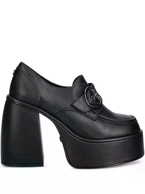 BUFFALO 125mm Heart Buckle Platform Pumps