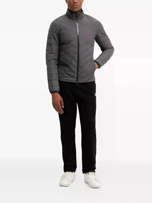 EA7 Quilted Zip-up Jacket - Grey
