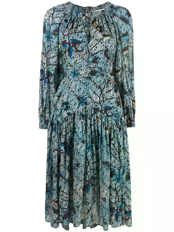 Ulla Johnson Helia Batik Cut-out Midi Dress
