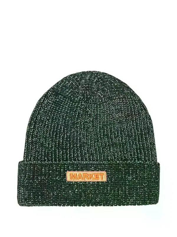 MARKET Logo-embroidered Beanie - Green