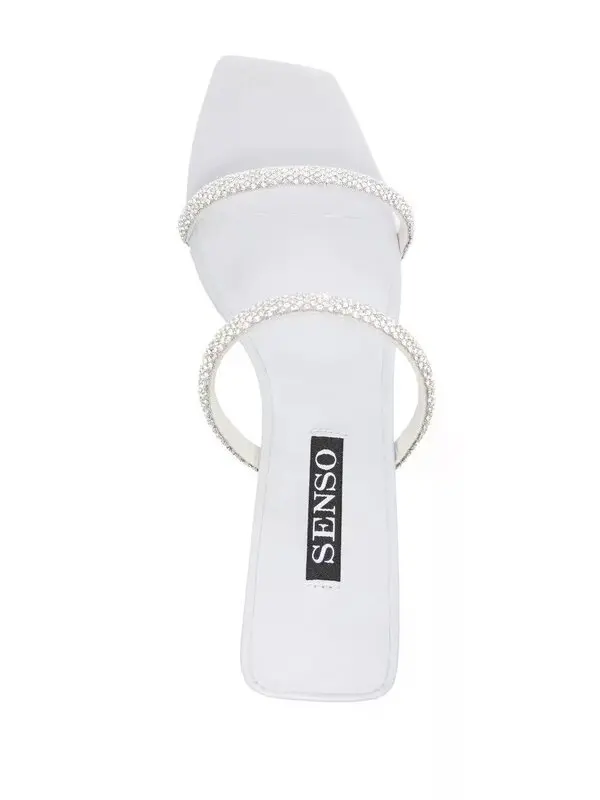 Senso Umber Iii Square-toe Sandals - Silver