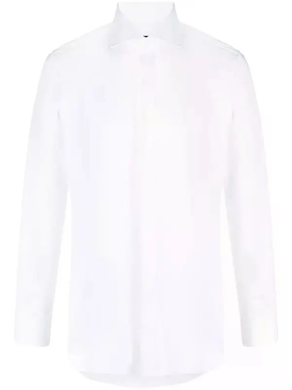 BARBA NAPOLI Cutaway-collar Long-sleeve Shirt