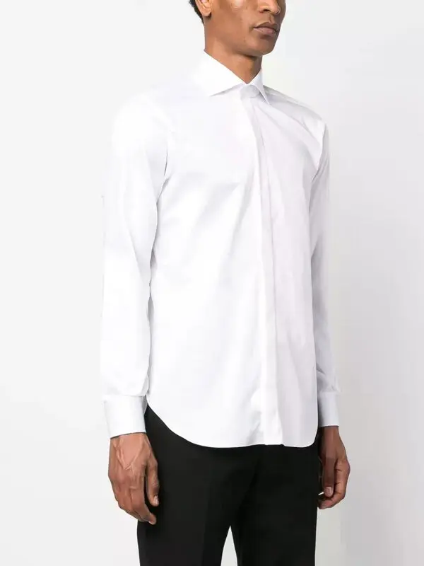 BARBA NAPOLI Cutaway-collar Long-sleeve Shirt