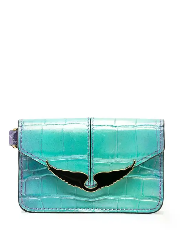 Zadig&Voltaire Borderline Logo-plaque Leather Wallet - Blue
