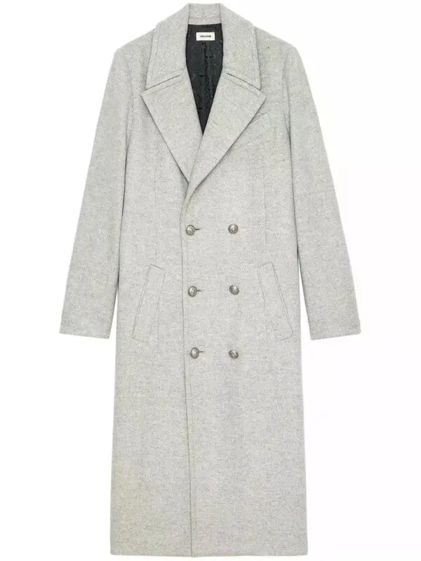 Zadig&Voltaire Double-breasted Herringbone Coat