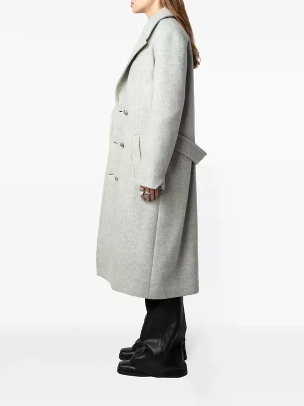Zadig&Voltaire Double-breasted Herringbone Coat