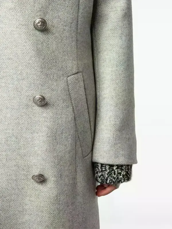 Zadig&Voltaire Double-breasted Herringbone Coat