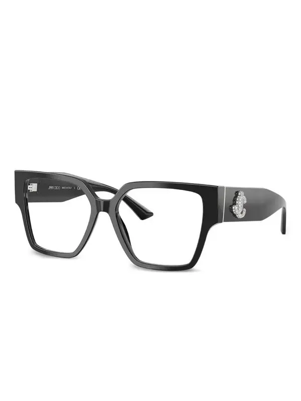 JIMMY CHOO Crystal-embellished Square Frame Glasses