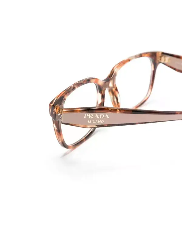 Prada Tortoiseshell-effect Square-frame Eyeglasses