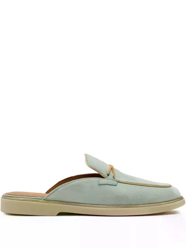 Magnanni Logo-engraved Mules - Green