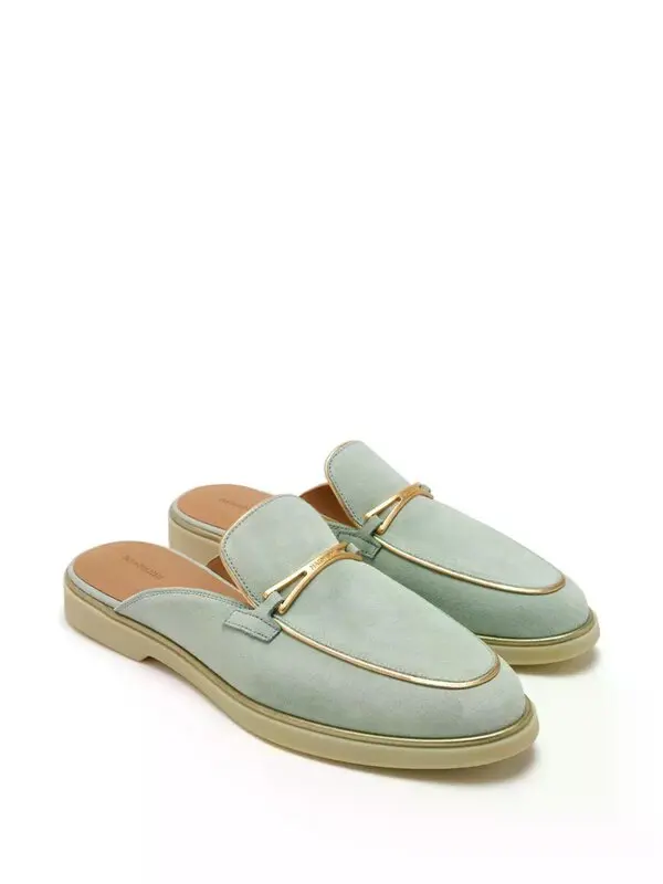 Magnanni Logo-engraved Mules - Green
