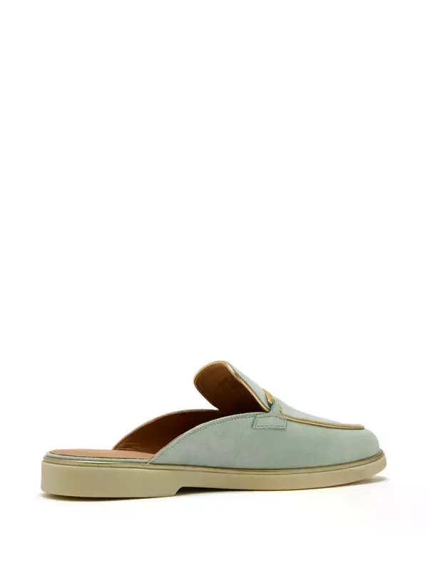 Magnanni Logo-engraved Mules - Green