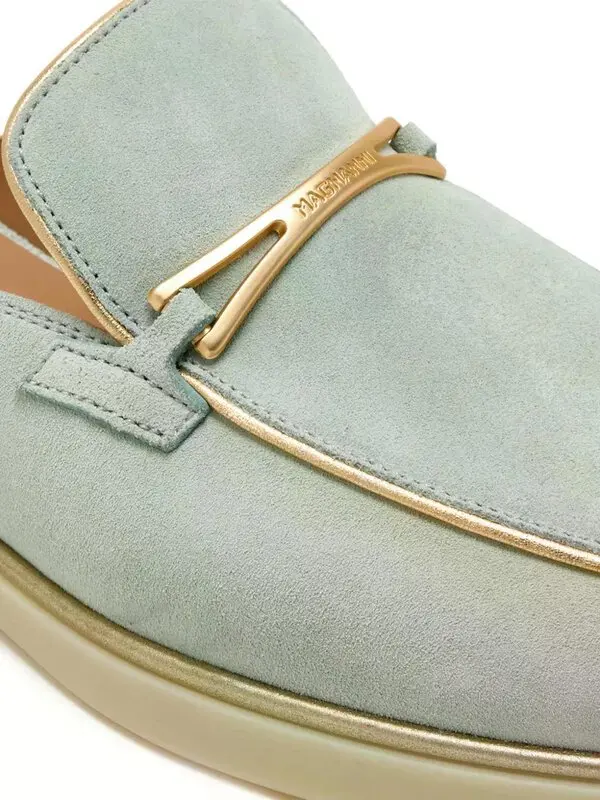 Magnanni Logo-engraved Mules - Green