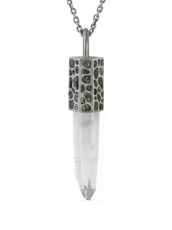 PARTS OF FOUR Sterling Talisman Quartz And Diamond Necklace - Silver