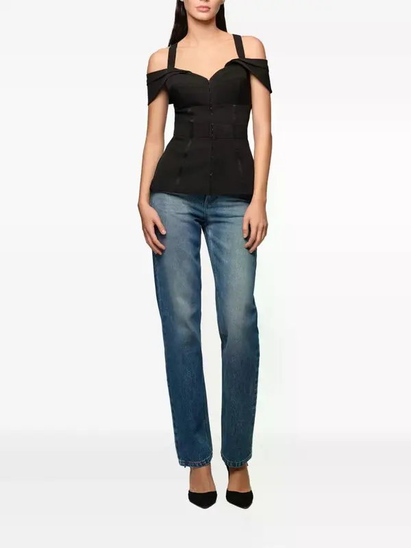 MURMUR Buttoned Off-shoulder Top