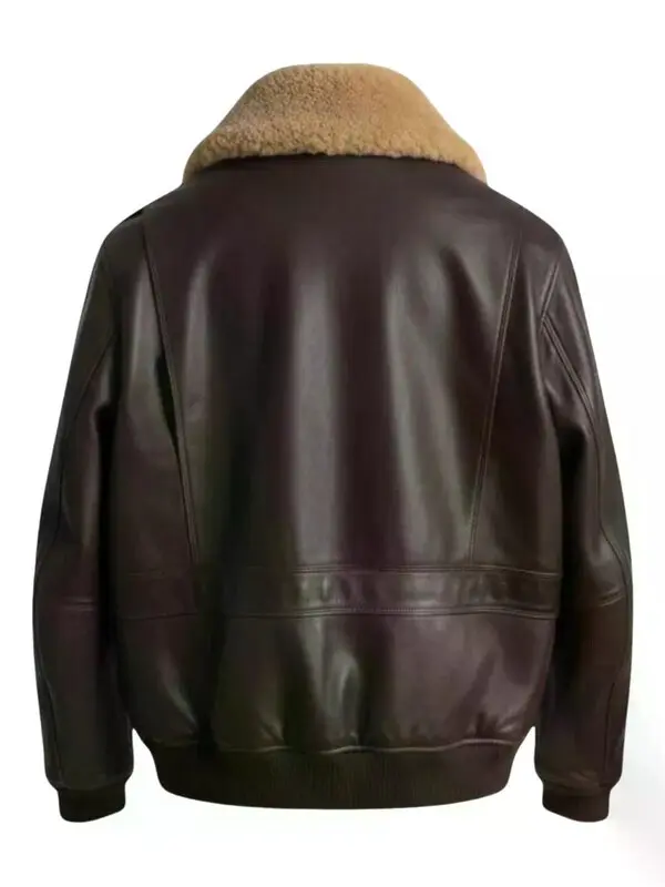 Peuterey Zip-fastening Leather Jacket - Brown