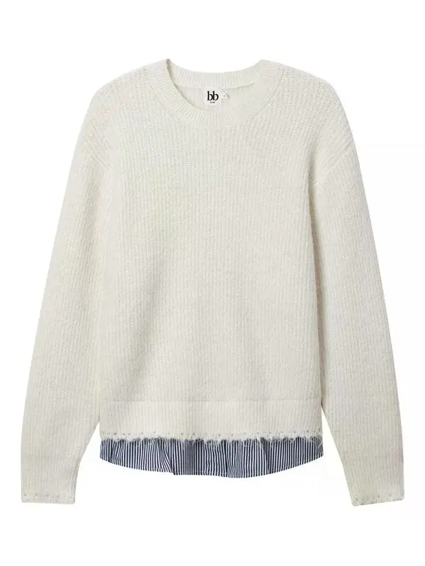 B+AB Knit Round-neck Sweater - Neutrals