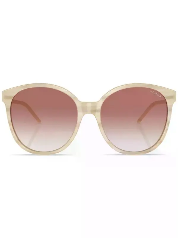 VOGUE EYEWEAR Gradient-lenses Round-frame Sunglasses - Brown