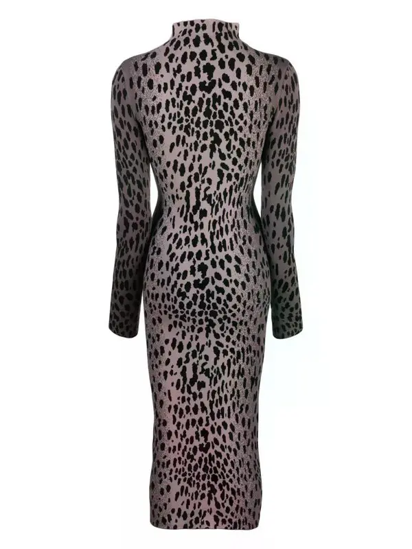 SSHEENA Hyena-pattern Midi Dress