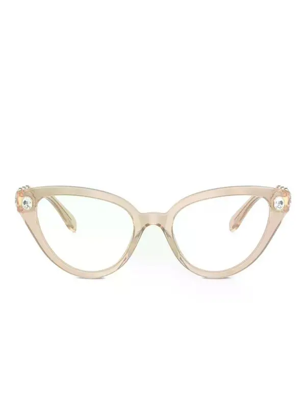 SWAROVSKI Crystal-embellished Cat-eye Glasses - Brown