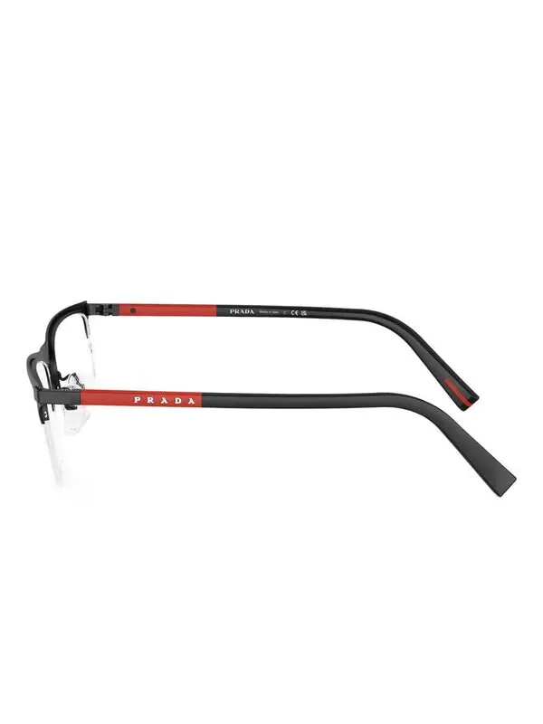 Prada Half-rim Rectangle Eyeglasses