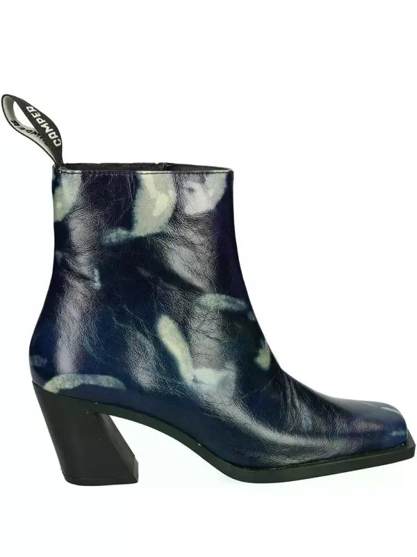 Camper Karole Square Toe Heeled Boots - Blue
